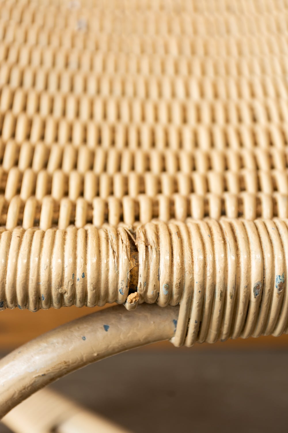 Painted Rattan Chair #6992 - Retrouvius