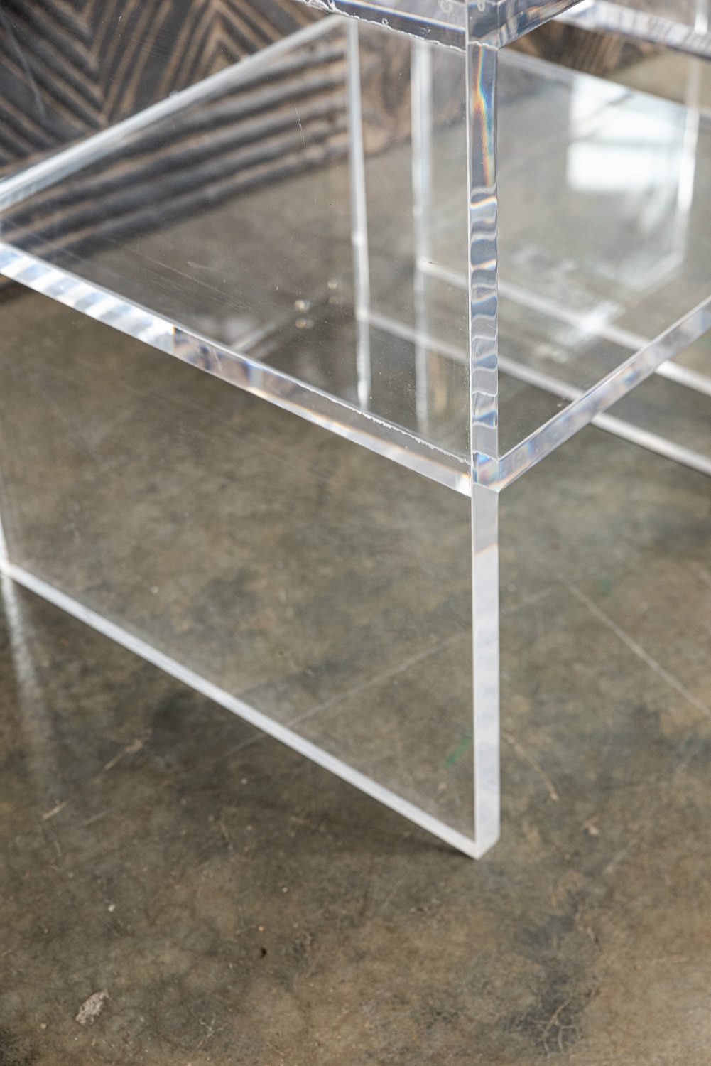 Pair of Small Lucite Bookcases #8415 - Retrouvius