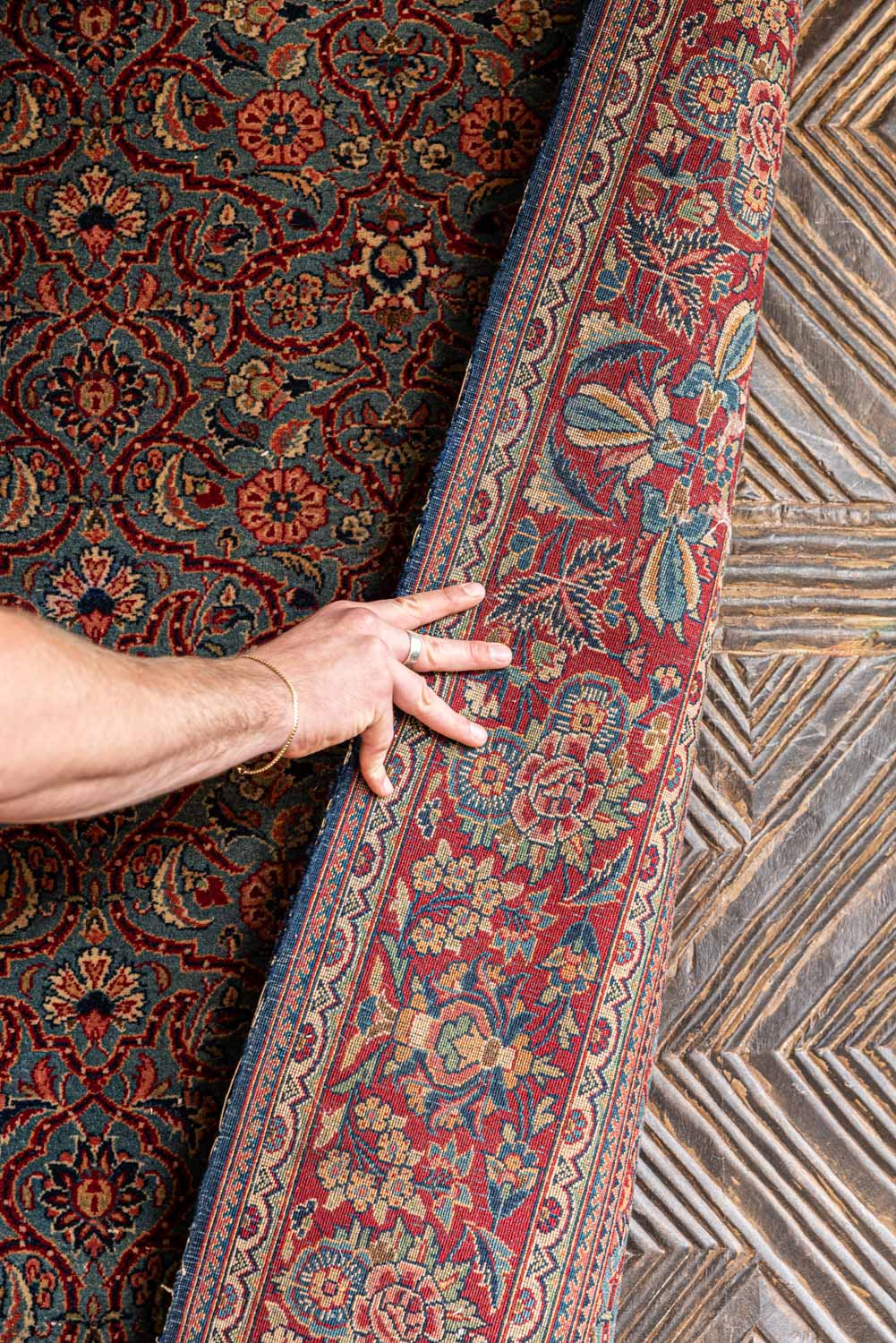 Persian Kashan Rug #8474 - Retrouvius