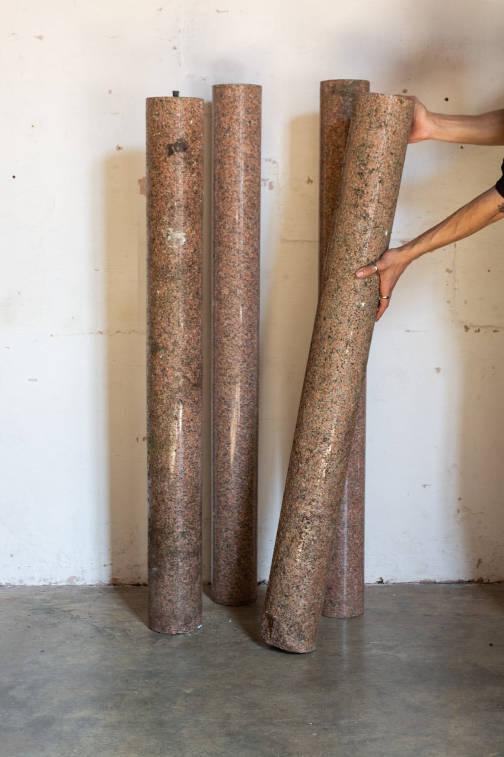 Pink Granite Columns #7095 - Retrouvius