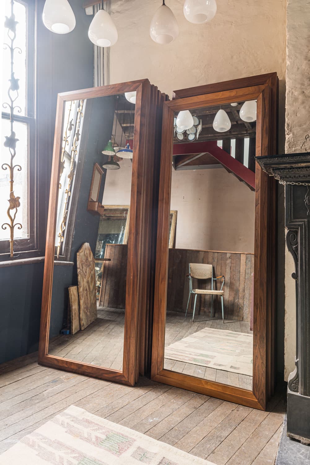 Reclaimed Hardwood Dressing Mirrors #8830 - Retrouvius