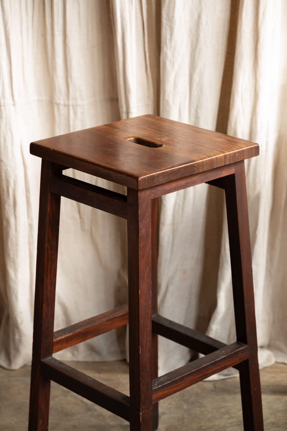 Reclaimed Iroko Bar Stools #1146 - Retrouvius