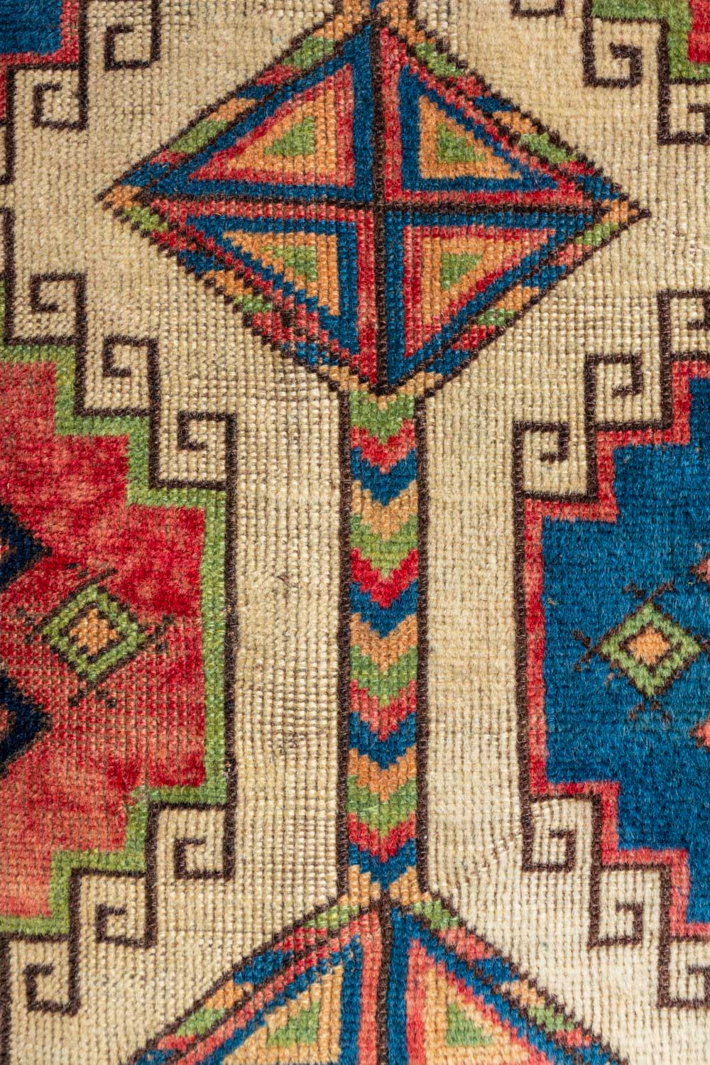 red blue modern turkish rug #8343 - Retrouvius