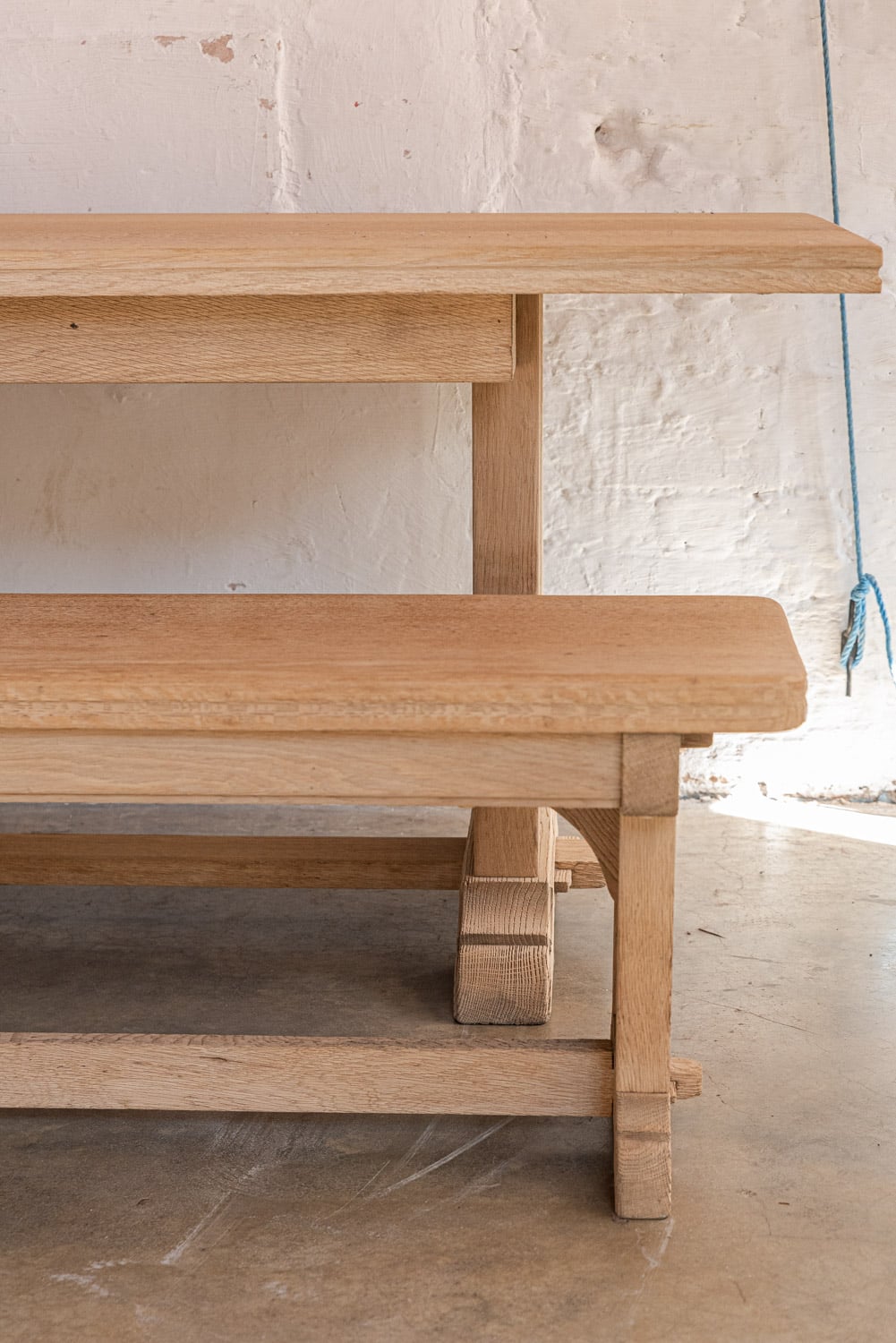 Sandblasted Oak Refectory Tables #7046 - Retrouvius