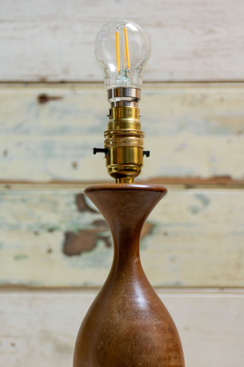 Sculptural Hardwood Lamp #6448 - Retrouvius