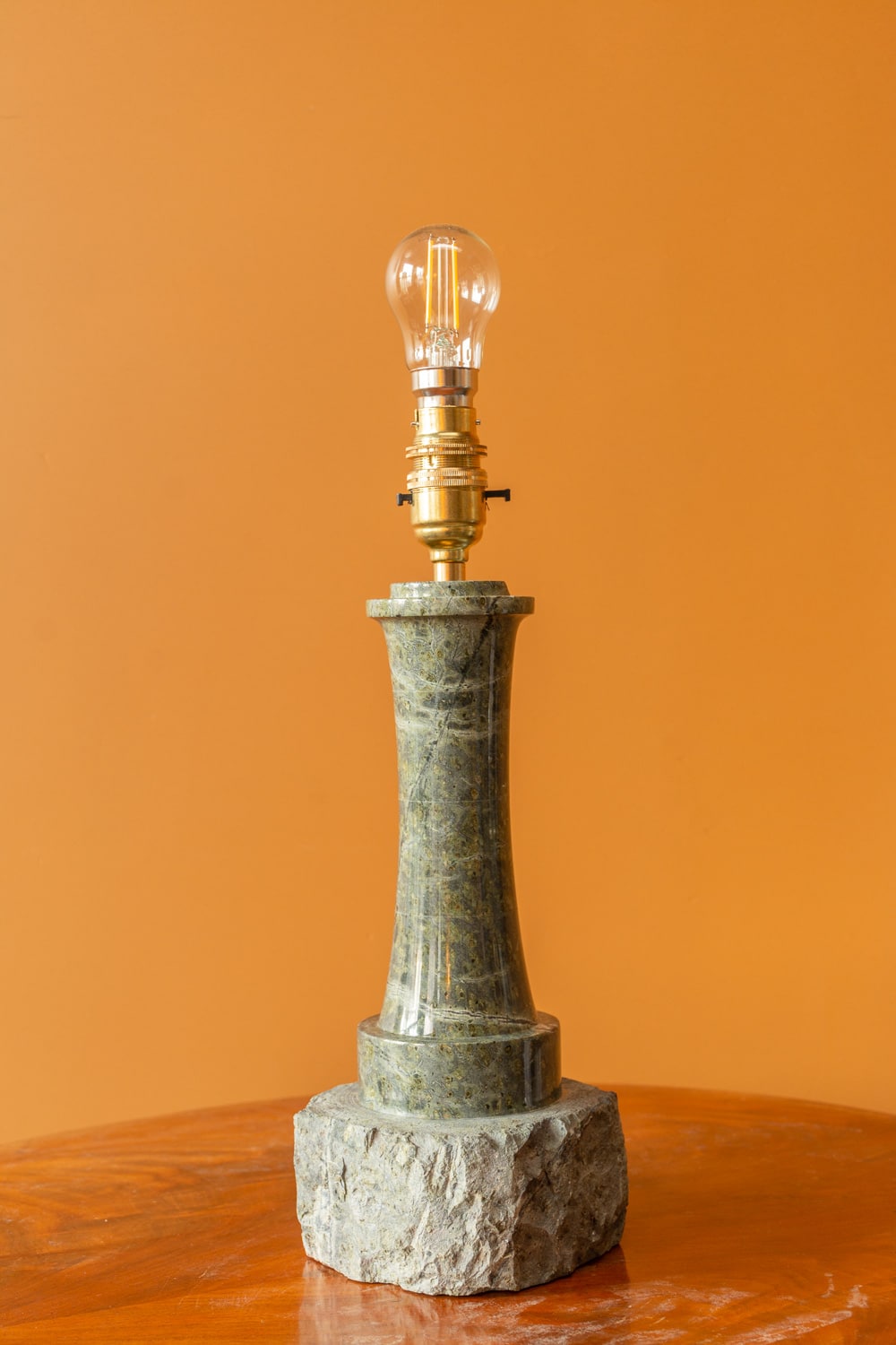 Serpentine Stone Lamps #6617 - Retrouvius