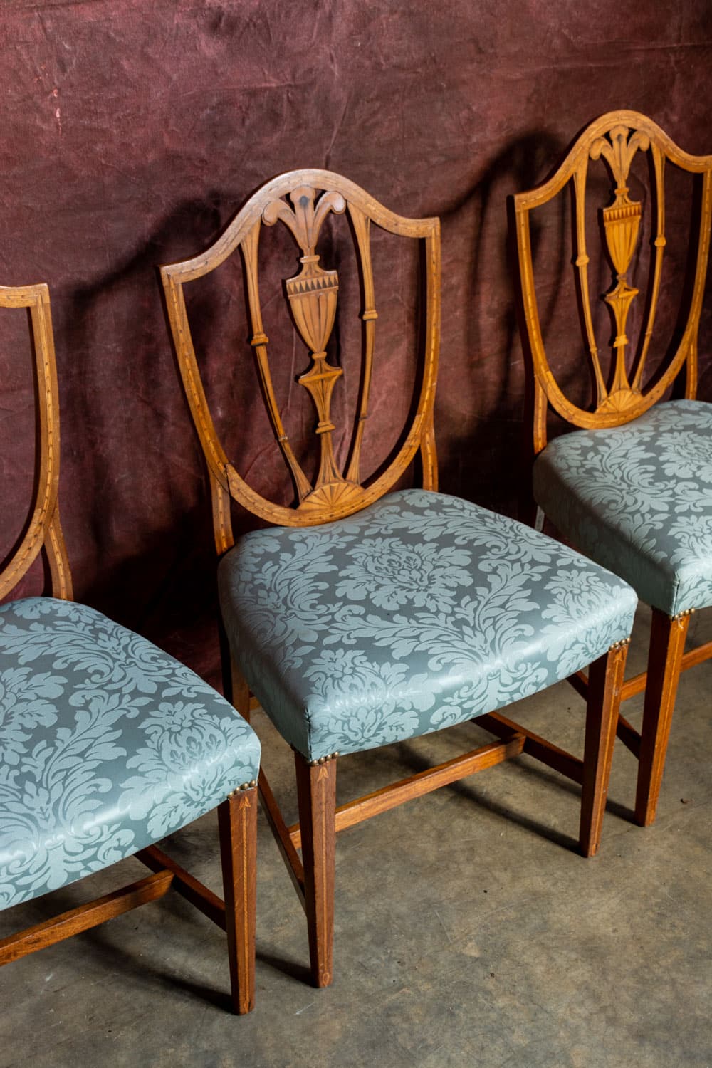 6 Hepplewhite Chairs #6508 - Retrouvius