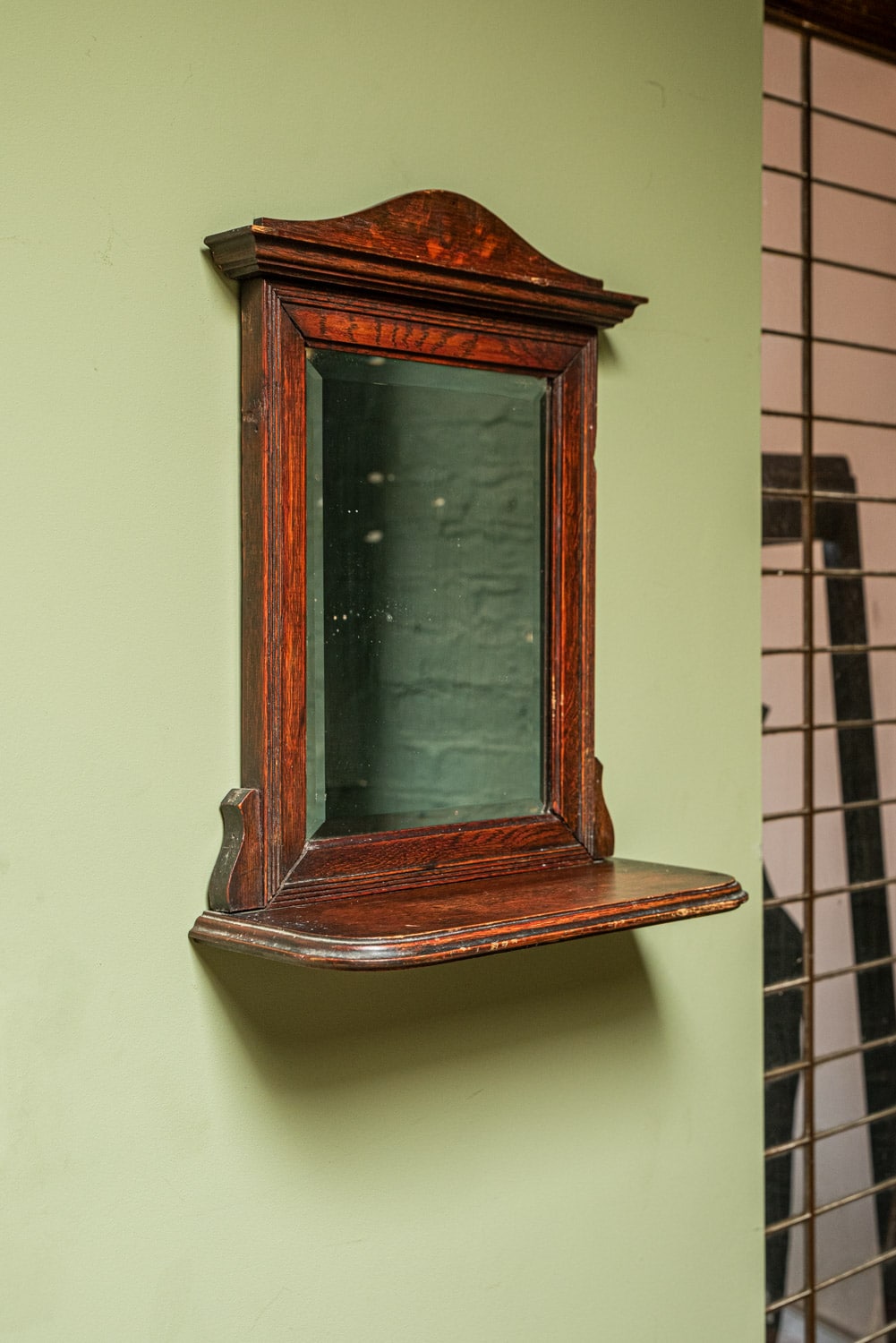 Small Mirror with Shelf #8807 - Retrouvius