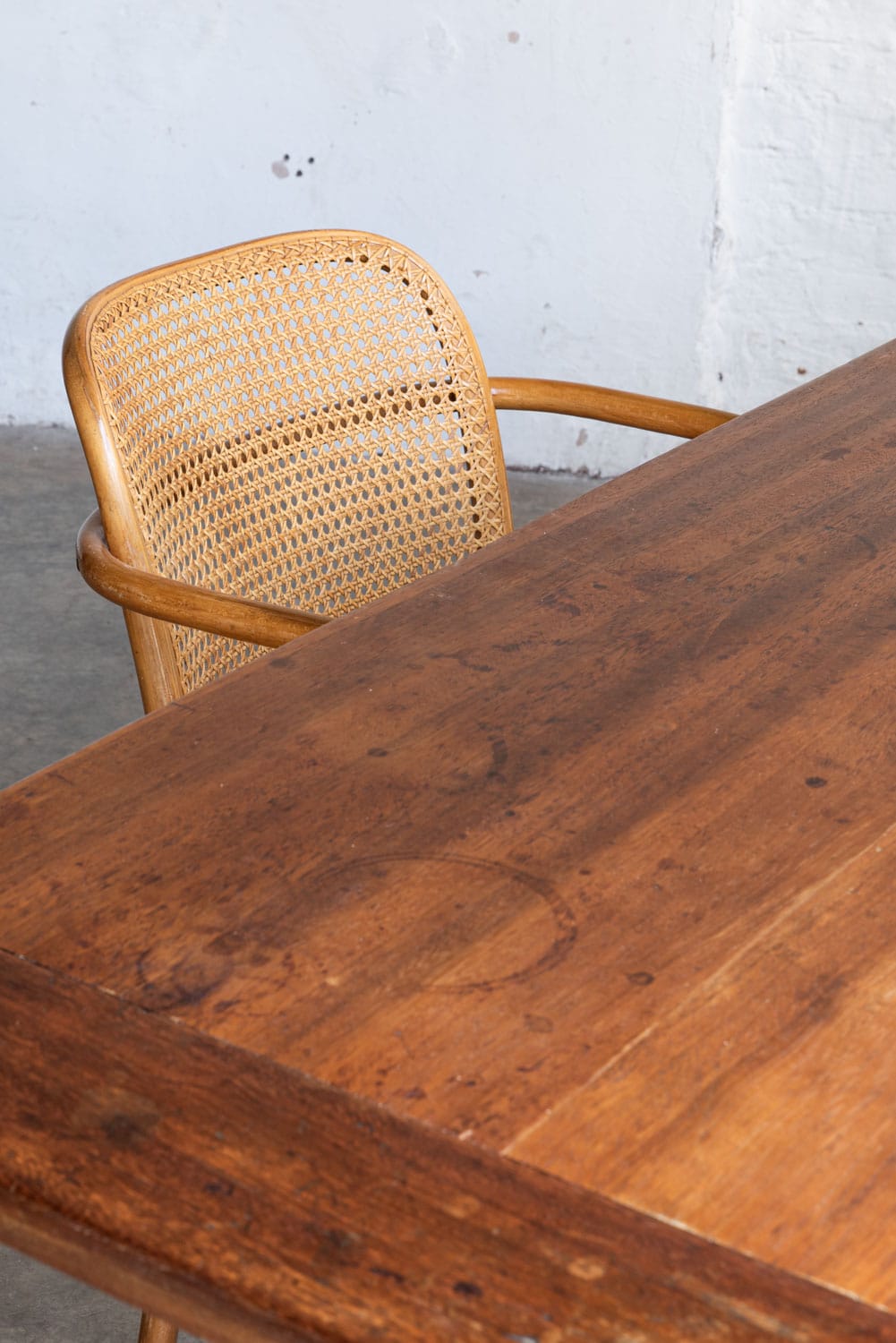 Solid Iroko Refectory Table #9288 - Retrouvius