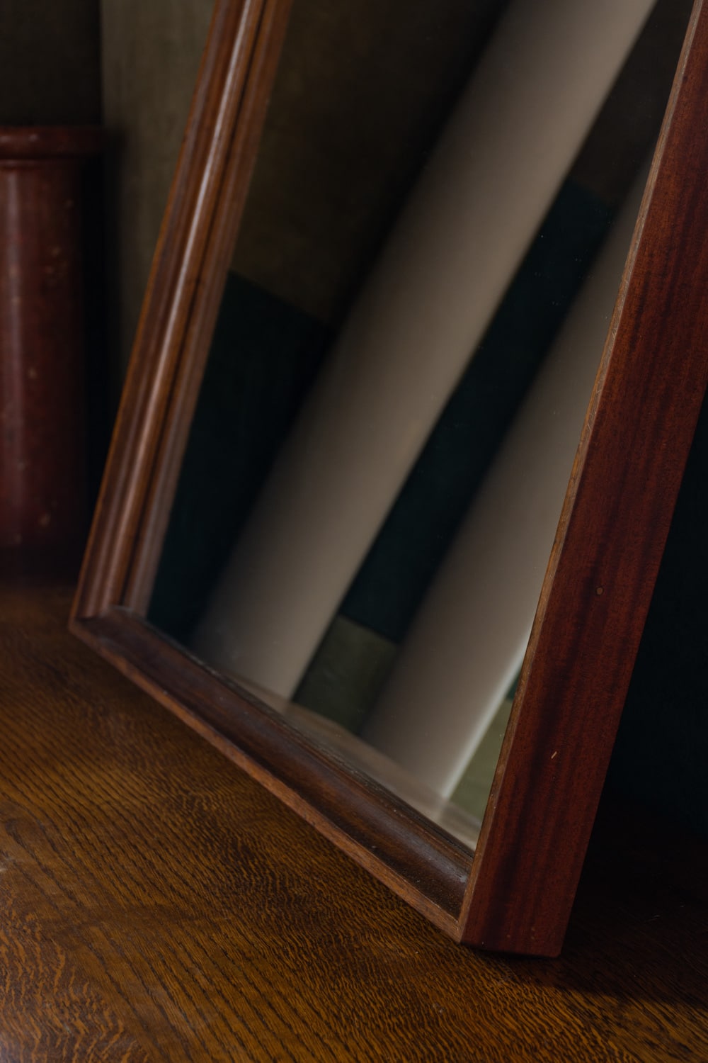 Square Reclaimed Timber Mirror – Large #6996 - Retrouvius