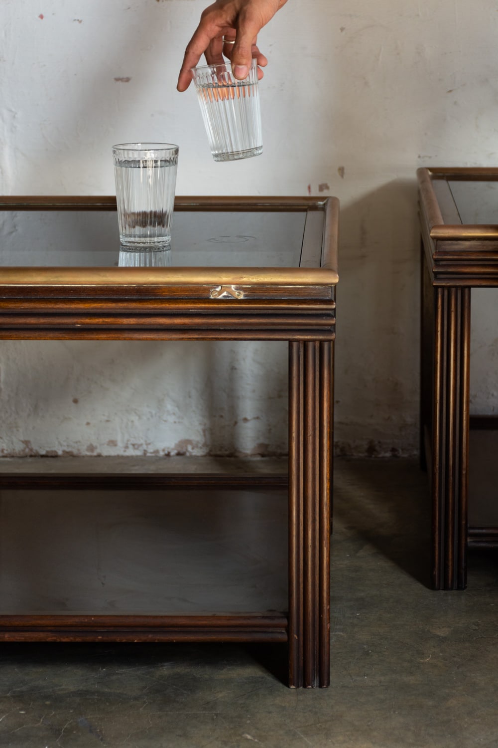 Square Reeded Coffee Tables #8349 - Retrouvius