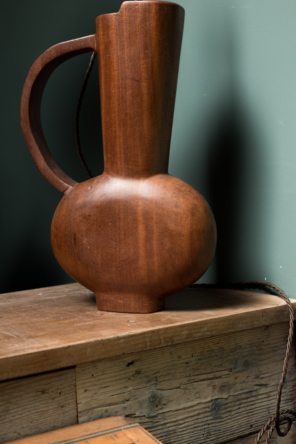 Teak Jug Lamp #9129 - Retrouvius