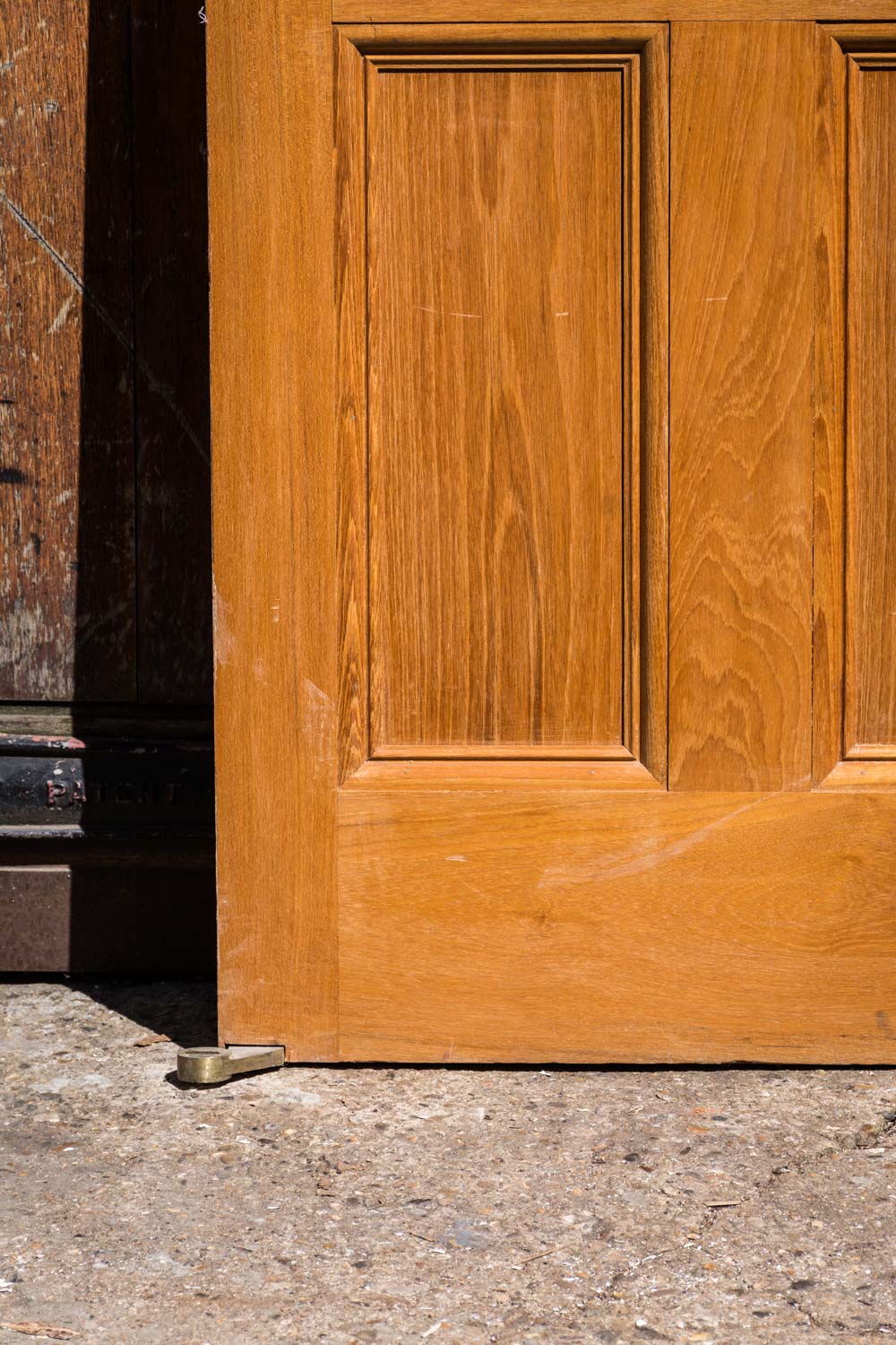 Three Panel Teak Door #2177 - Retrouvius