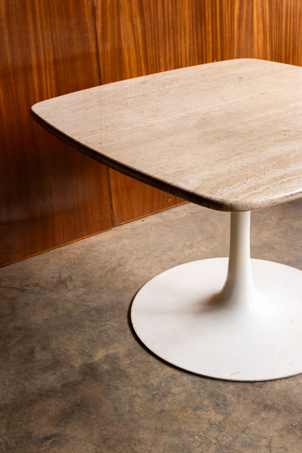 Travertine Breakfast Table #9452 - Retrouvius