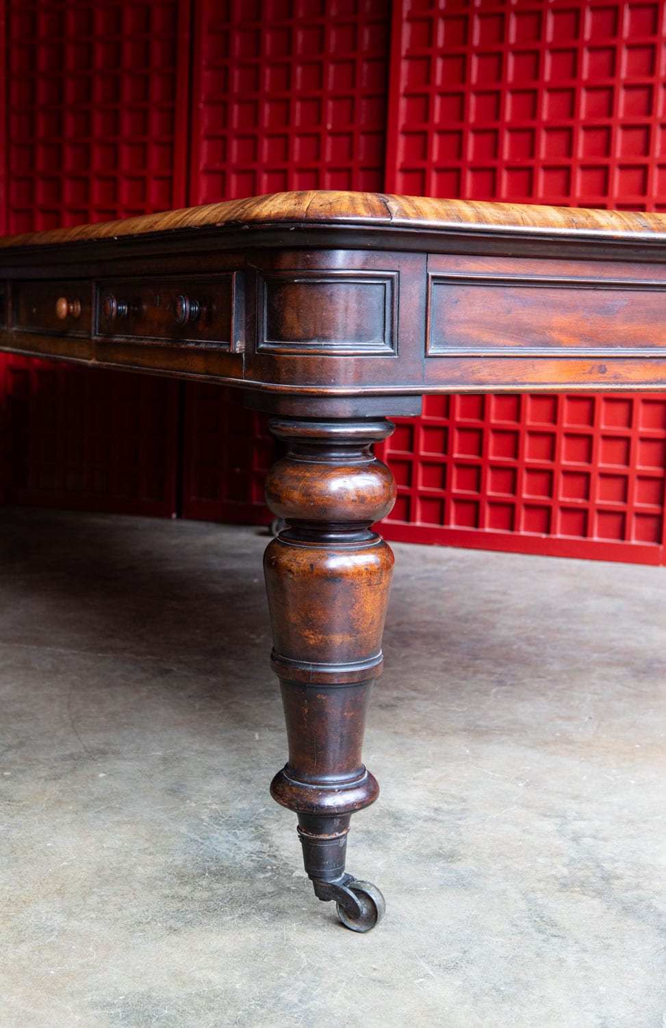 Victorian Library Table #8887 - Retrouvius
