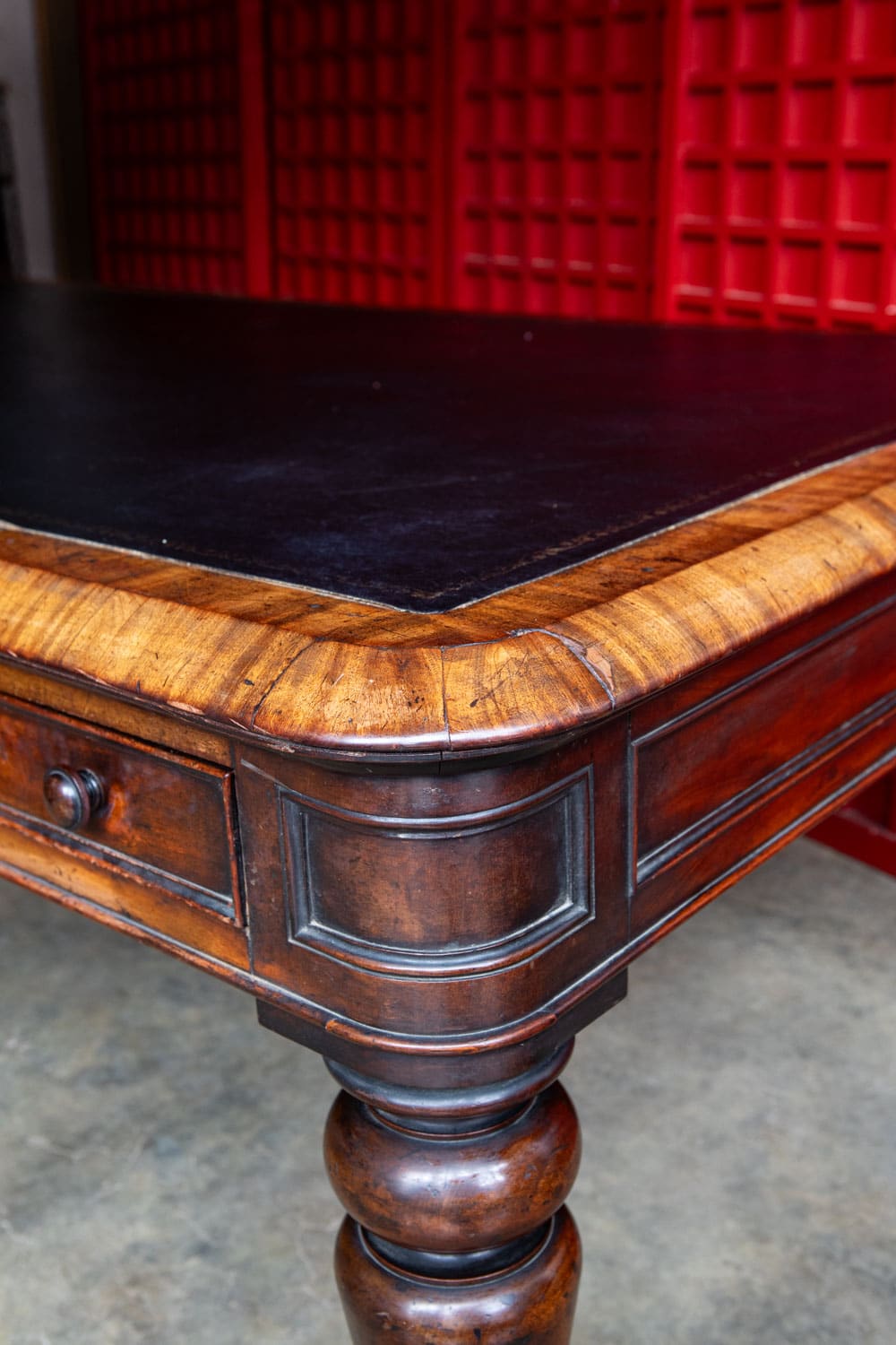 Victorian Library Table #8887 - Retrouvius