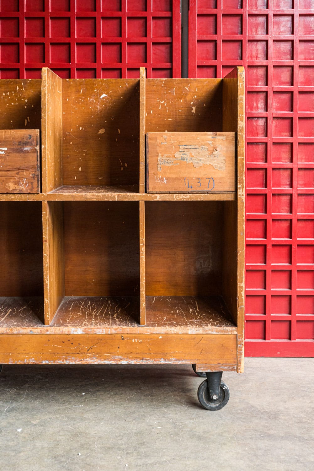 Vintage Pigeon Hole Trolley #8913 - Retrouvius