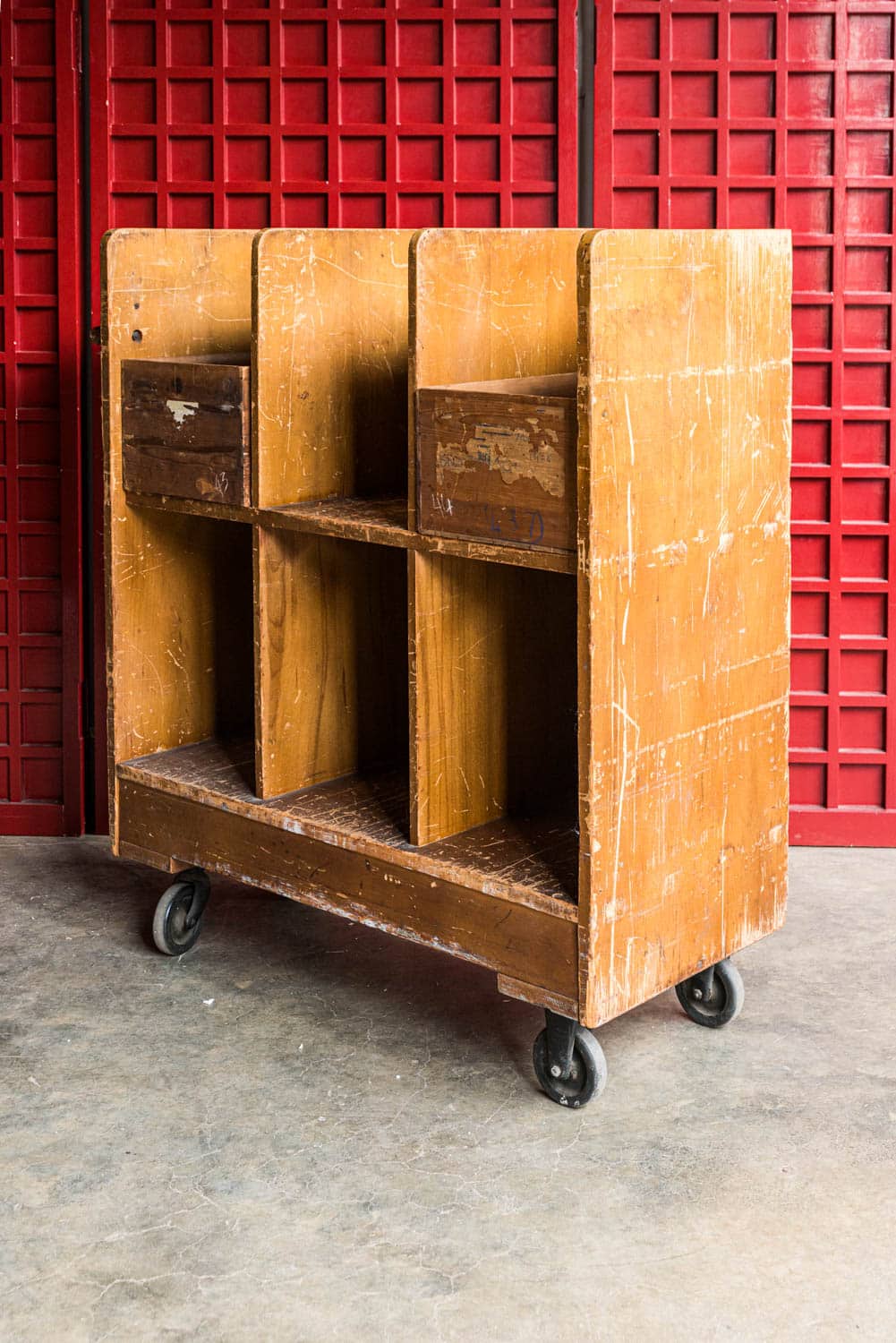 Vintage Pigeon Hole Trolley #8913 - Retrouvius