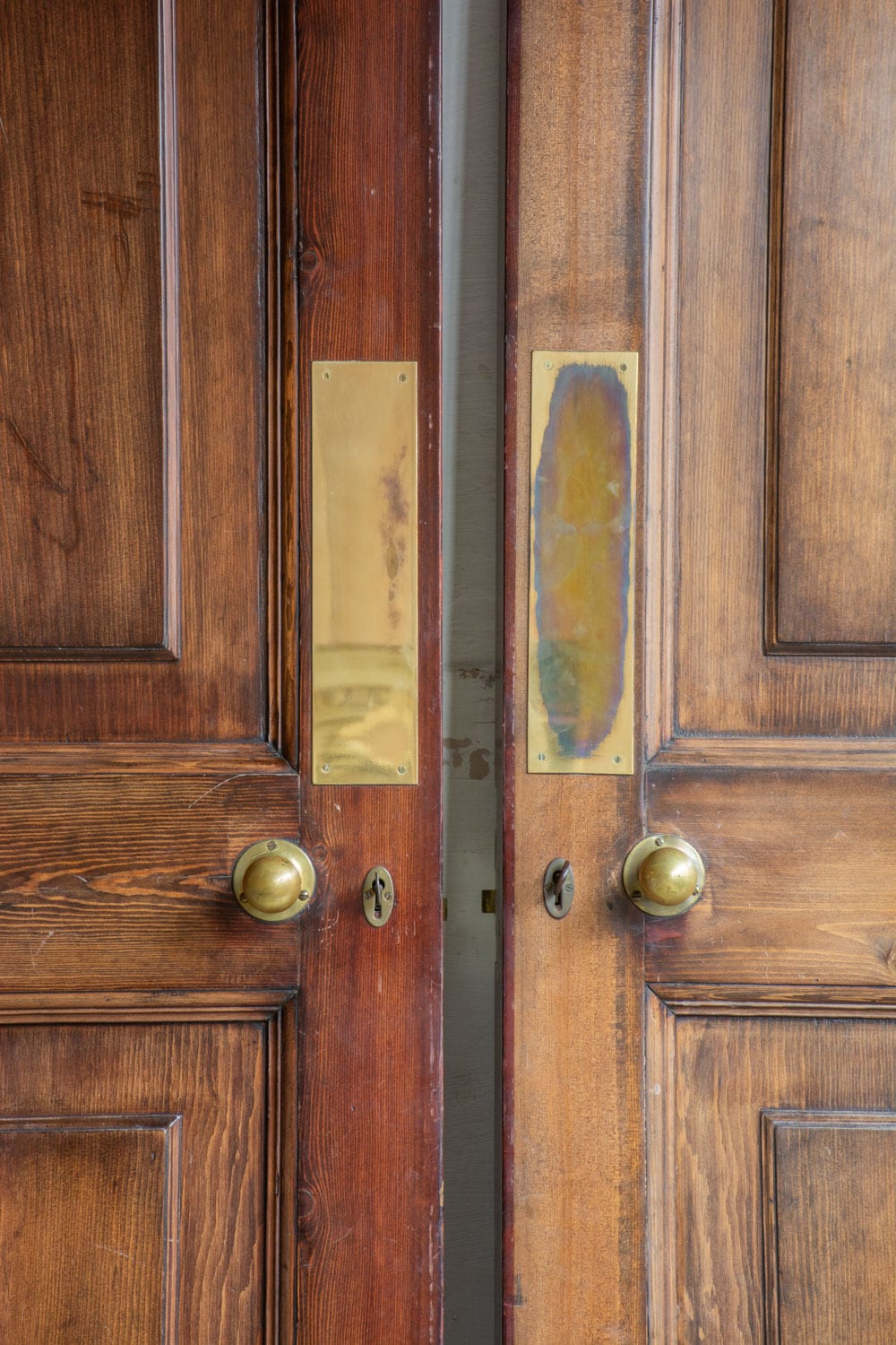 Wide Glossy Timber Doors #6050 - Retrouvius