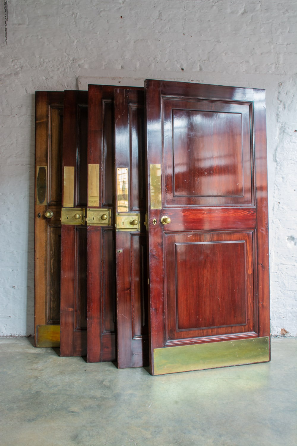 Wide Glossy Timber Doors #6050 - Retrouvius