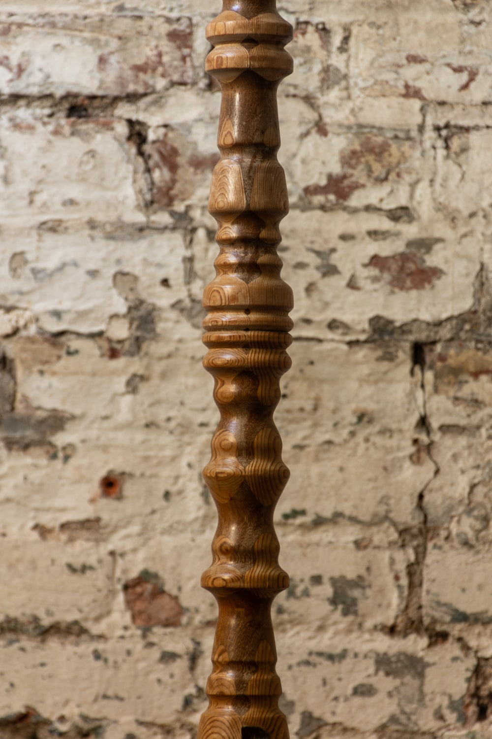 Wooden Bobbin Floor Lamp #8369 - Retrouvius