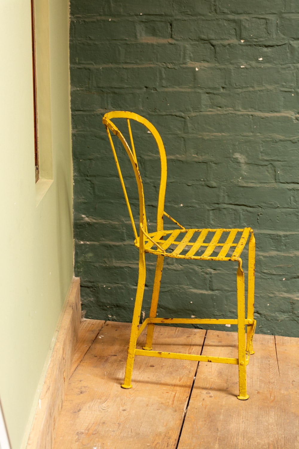Yellow French Garden Chair #9053 - Retrouvius