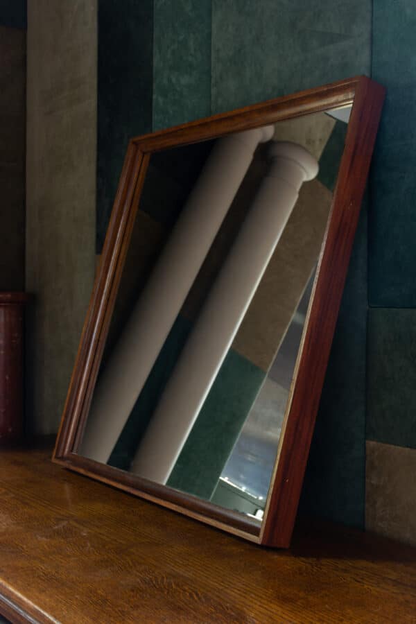 Square Reclaimed Timber Mirror – Large #6996 - Retrouvius