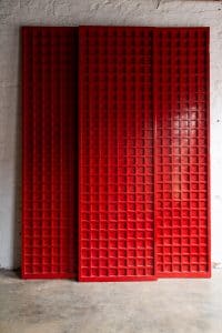 Red Lacquer Panels #8699 - Retrouvius