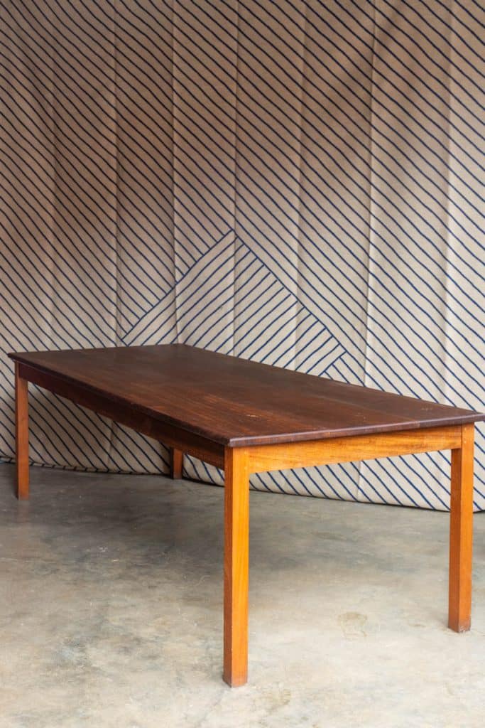 Iroko Refectory Table #8837 - Retrouvius