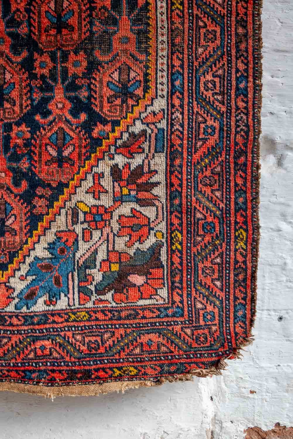 1940s Hamadan Prayer Rug #1613 - Retrouvius